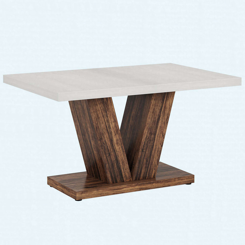 Ophelia & Co. 47" White Farmhouse Dining Table For 4-6, Heavy-Duty ...