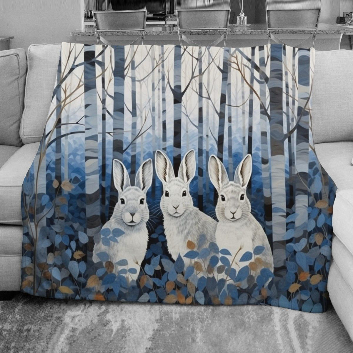 VisionDecor Bunny Fleece Blanket | Wayfair