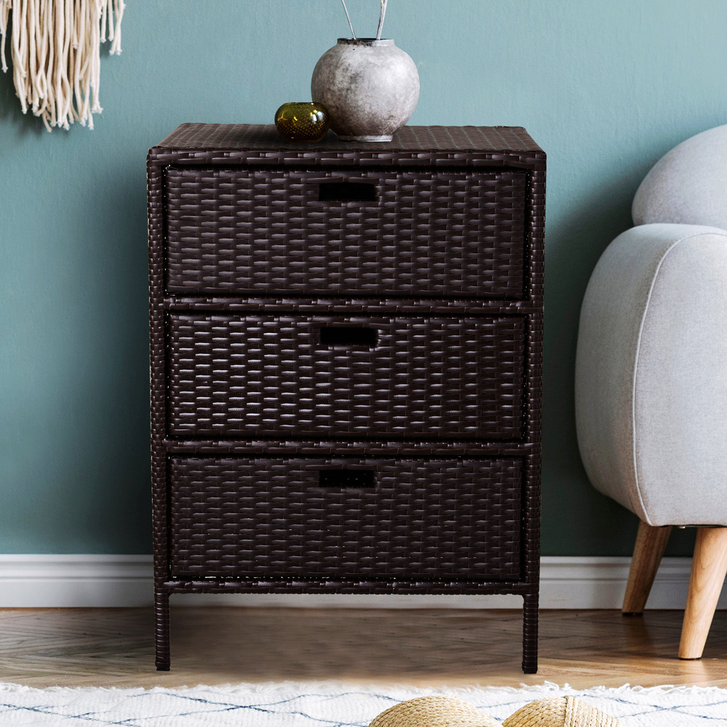 Latitude Run® Outdoor Towel Cabinet, Pool Storage Organizer ...