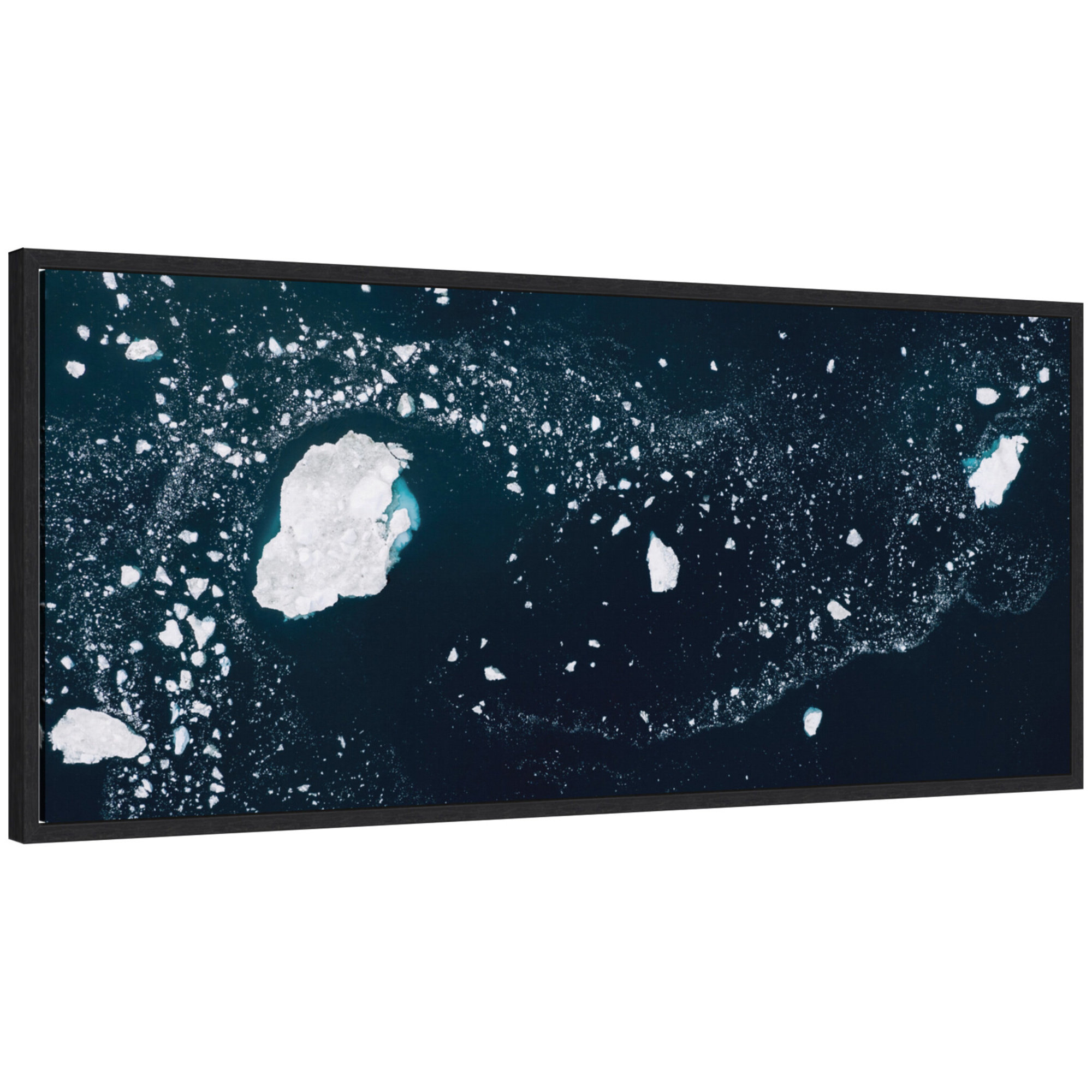 Ebern Designs Kateri Blue and White Iceberg Pattern in Greenland by ...