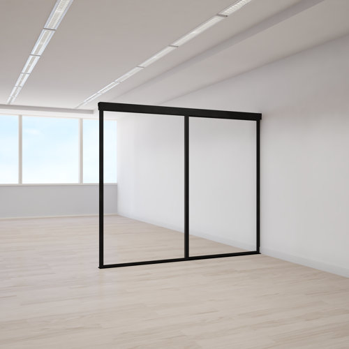 The Sliding Door Company 2-Panel Sliding Clear Glass Entrance Door Kit ...