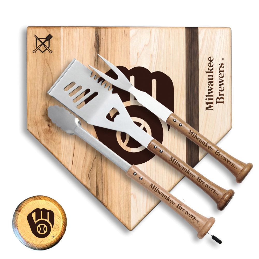 Baseball BBQ 17" "Silver Slugger" Combo Set Milwaukee Brewers - Wayfair ...