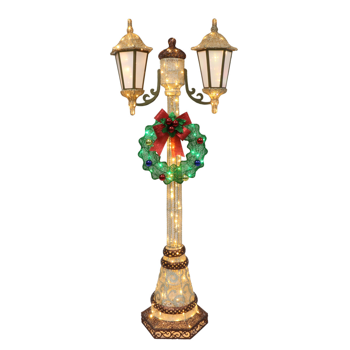 The Holiday Aisle® 72" Lighted Lamp Post Display | Wayfair