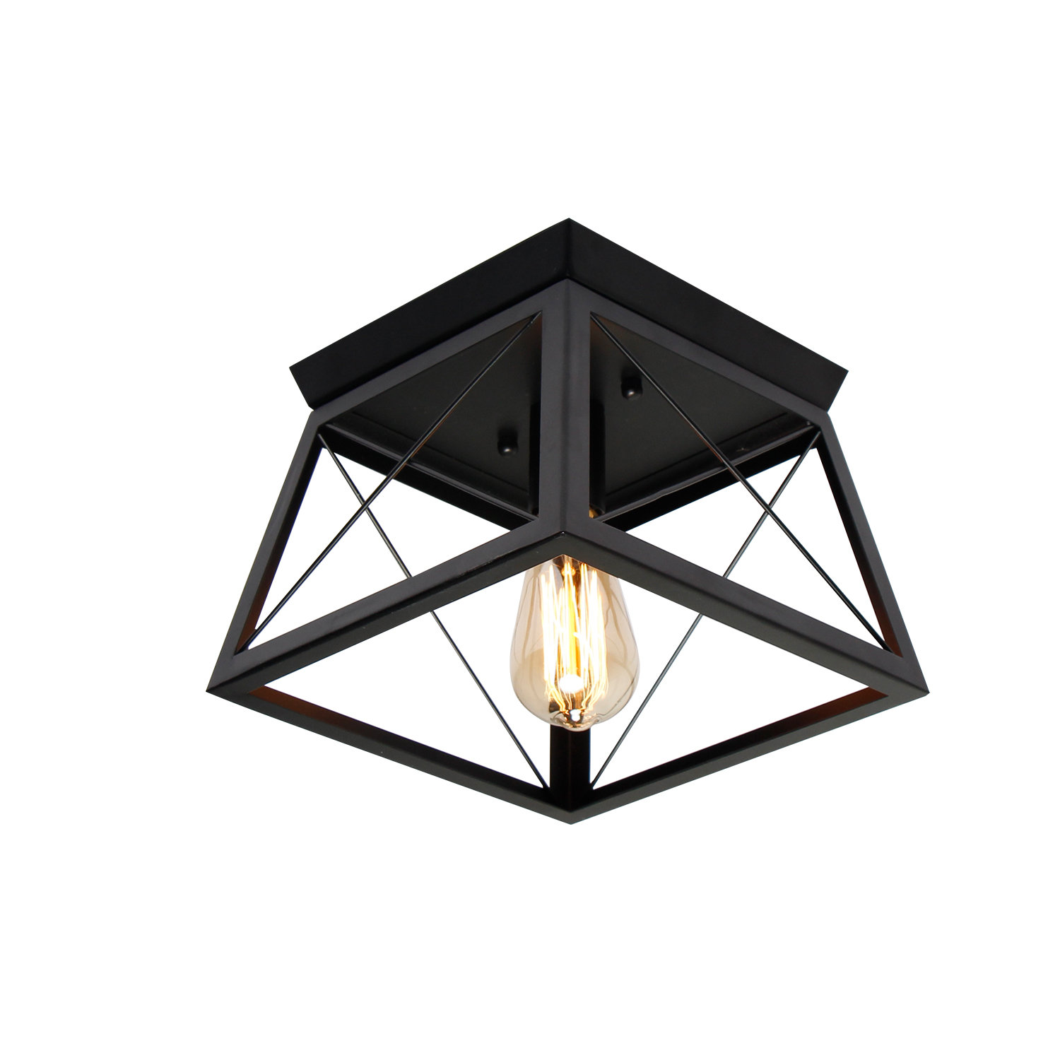 17 Stories Leonor 1 -Light 9.84" Square/Rectangle Flush Mount & Reviews ...