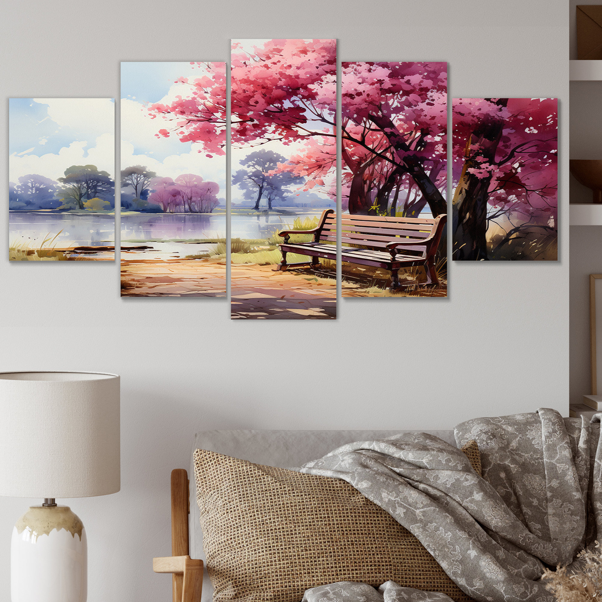 Lark Manor «Meadow Rose Petal Path», reproduction sur toile Meadow - 5 ...