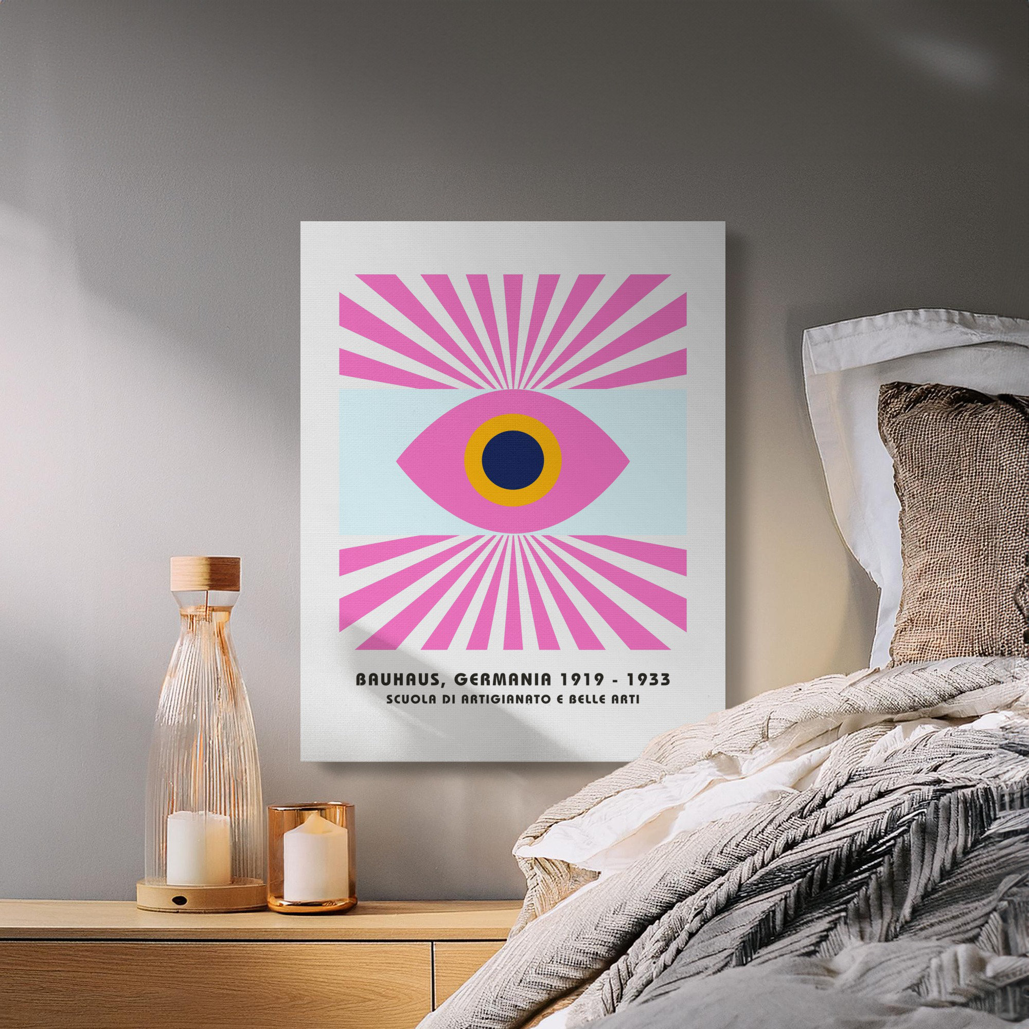 Lark Manor Bauhaus Eye Canvas Wall Art, Gallery Wrapped, Modern Print ...