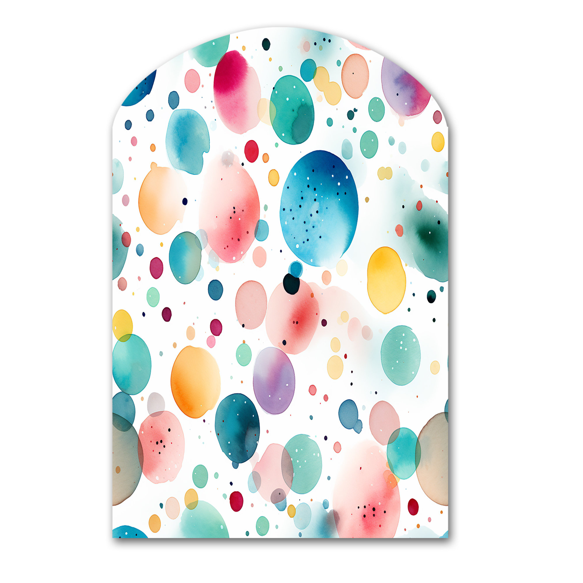 Design Art Watercolor Delight Polka Dots Pattern I - Abstract Irregular ...