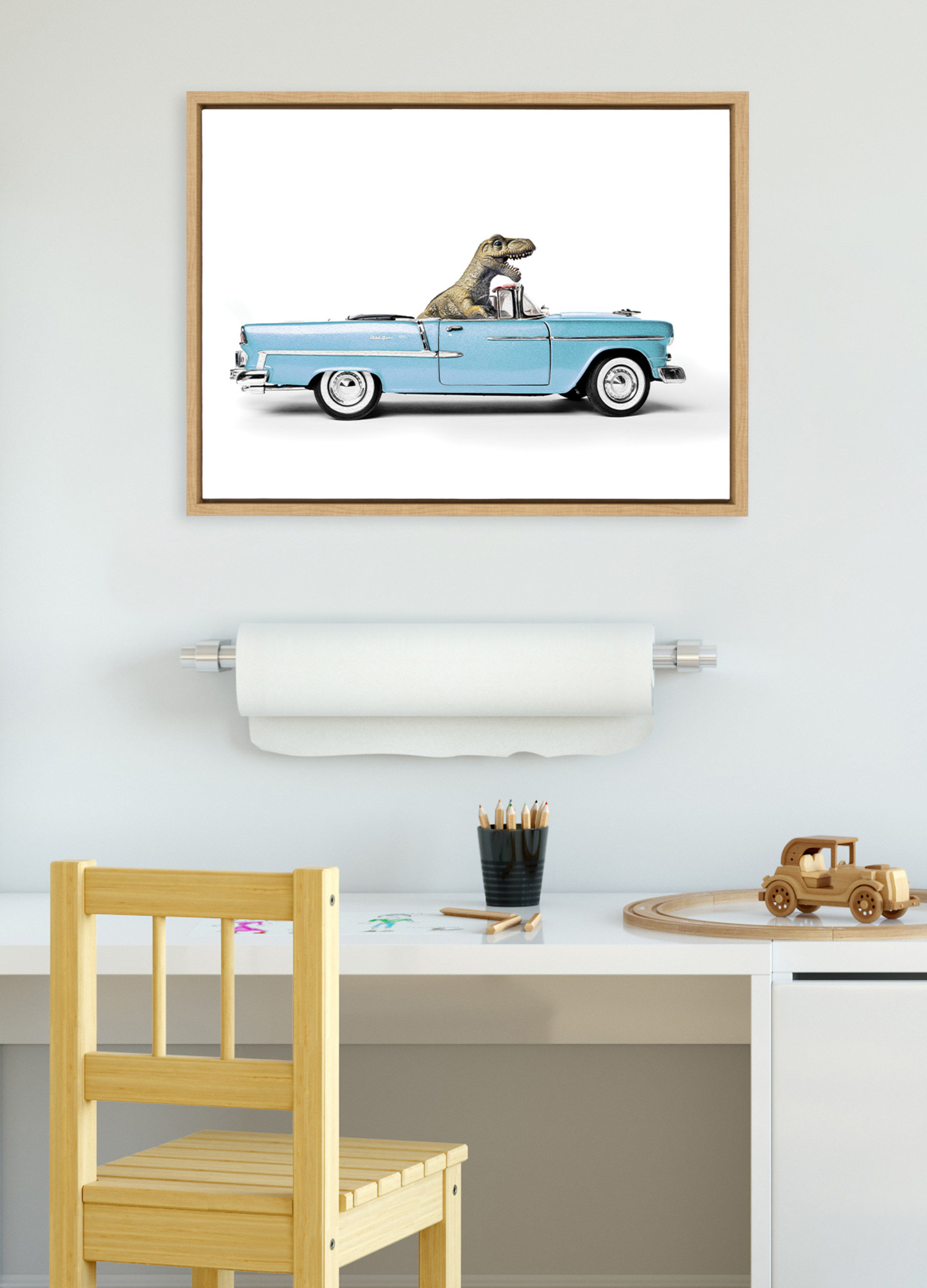 Harriet Bee Imiya Vintage Toy Car Framed Canvas Wall Art - Wayfair Canada