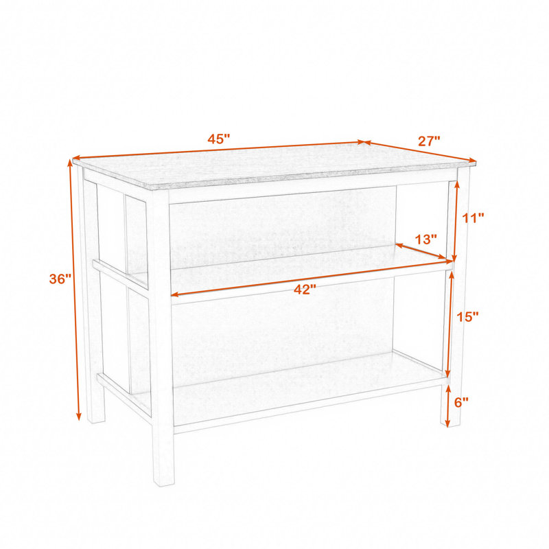 Red Barrel Studio® Kamoni Rubber Wood Butcher Block Dining Table with ...