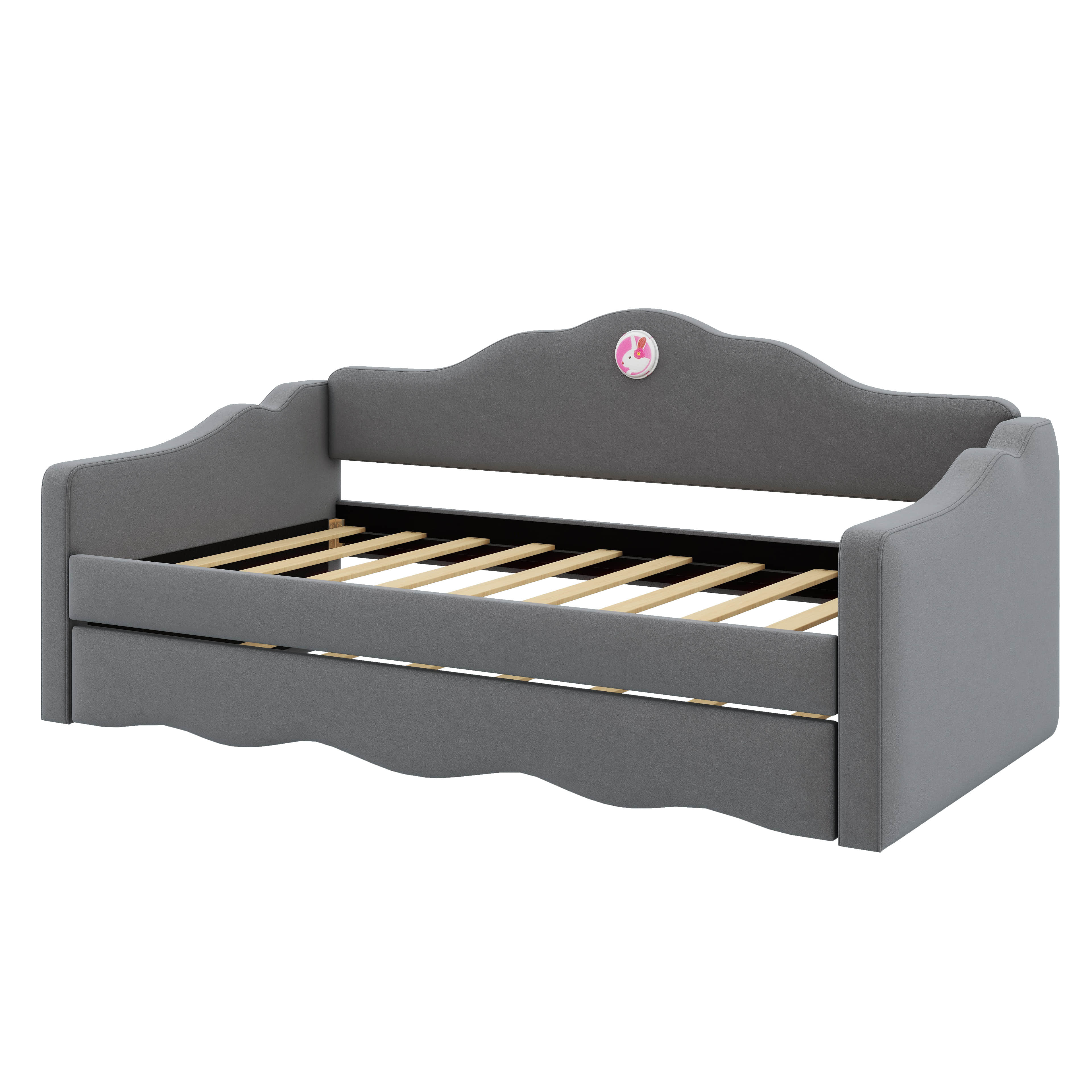 Red Barrel Studio® Twin-Sized Upholstered Daybed Featuring A Wave ...