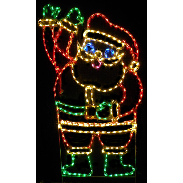 Lori's Lighted D'Lites Animated Santa Claus Large Waving Santa ...