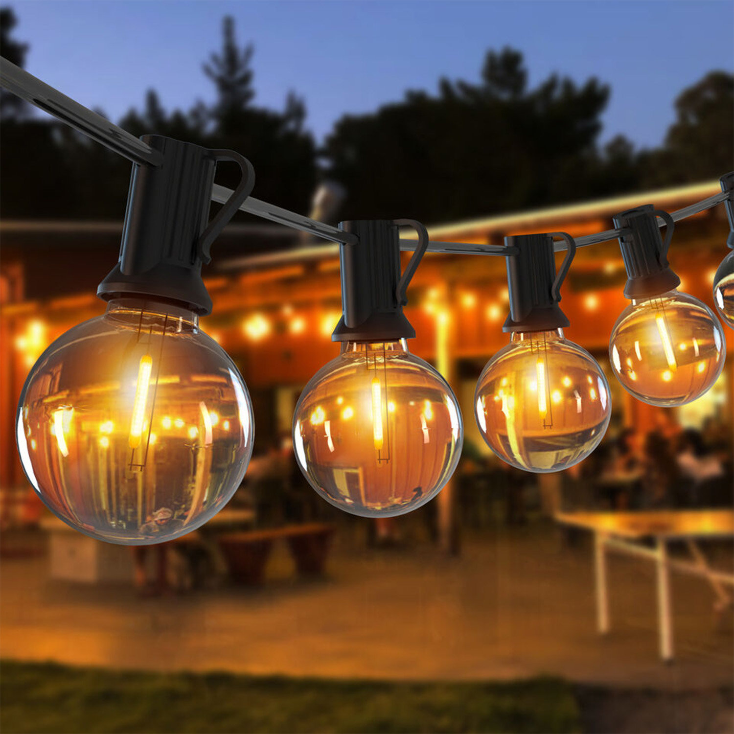 Arlmont & Co. Oralla Outdoor 34 - Bulb 1200'' Plug-in LED Globe String ...