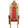 Design Toscano Lord Raffles Throne Armchair in Gold/Red | Wayfair