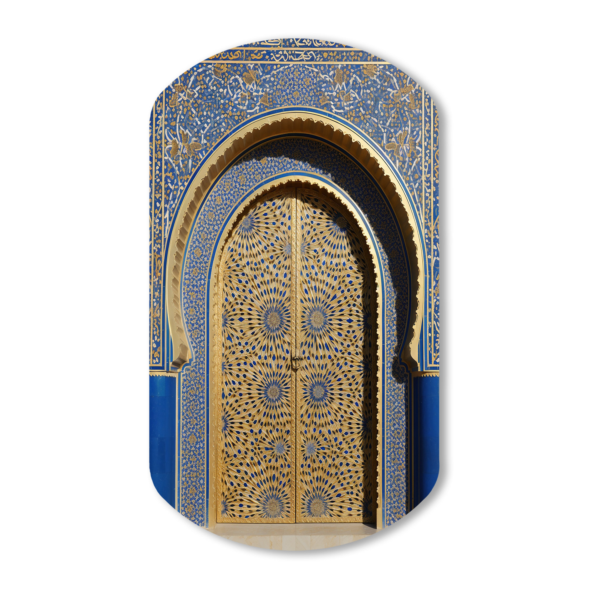Design Art Morrocco Palace Golden Doors V - Countryside Cylinder Shape ...