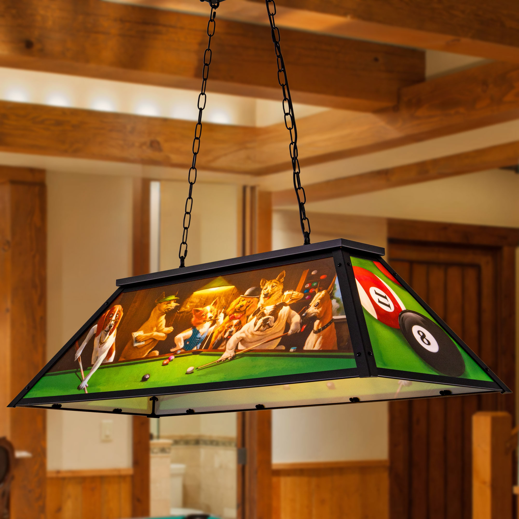 Bloomsbury Market 3 Lights Tiffany Pool Table Light Billiard Fixture ...