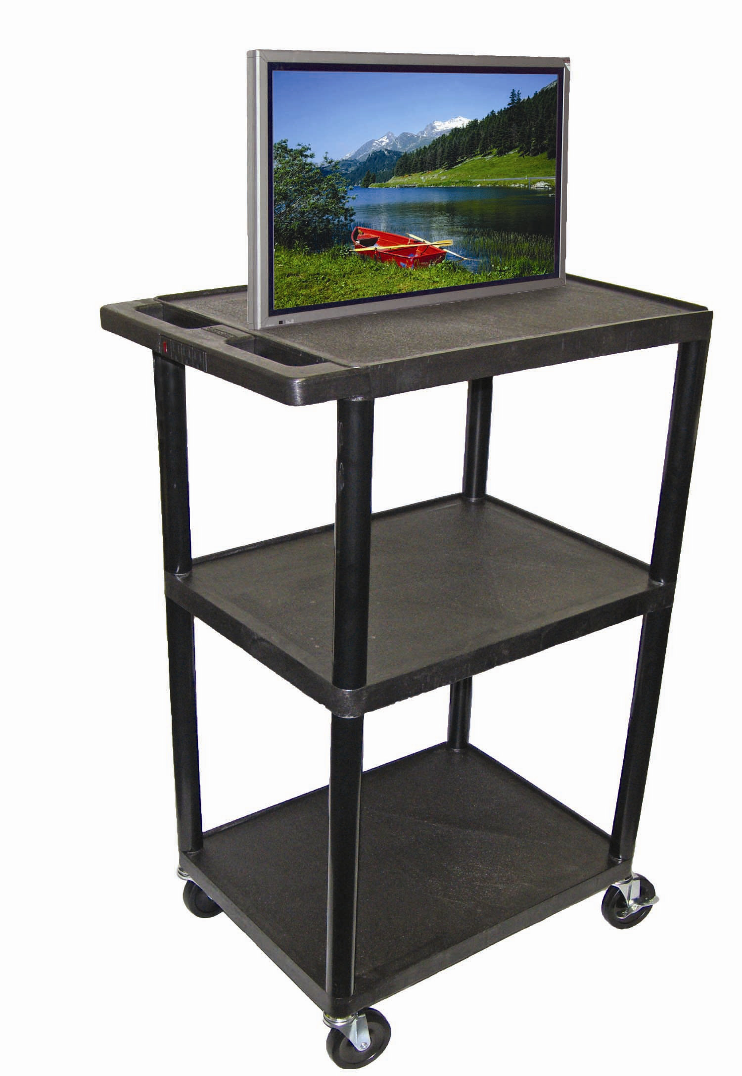 Luxor LP Carts Series High Open Shelf AV Cart | Wayfair