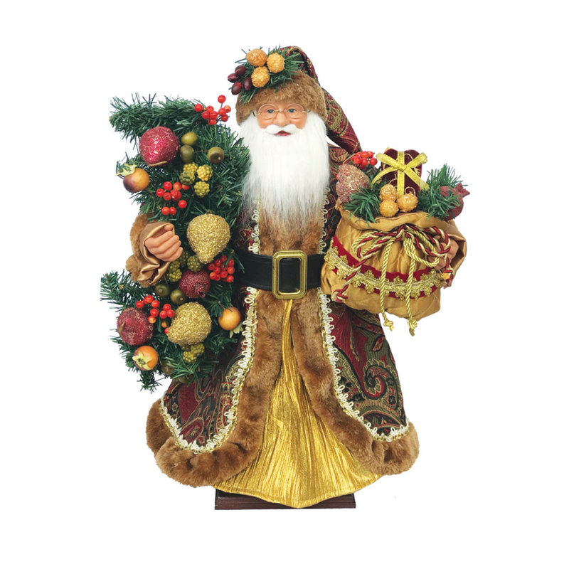 The Holiday Aisle® 20" Autumn Harvest Santa | Wayfair