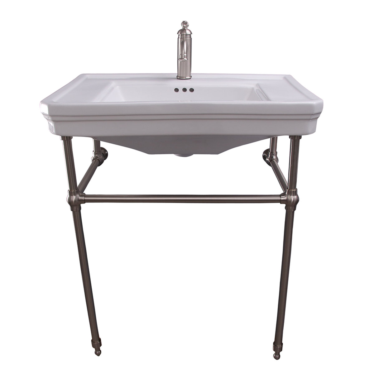 Barclay Drew Vitreous China 30" Console Bathroom Sink with Overflow ...