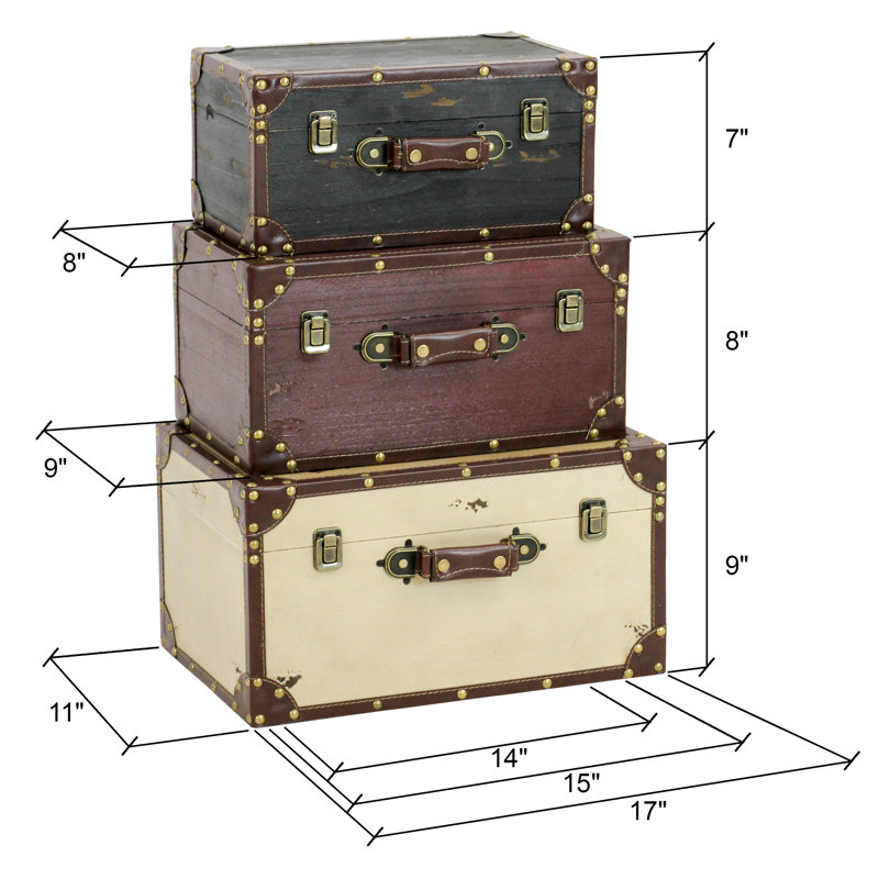 Breakwater Bay Naz 3 Piece Trunk Set & Reviews | Wayfair