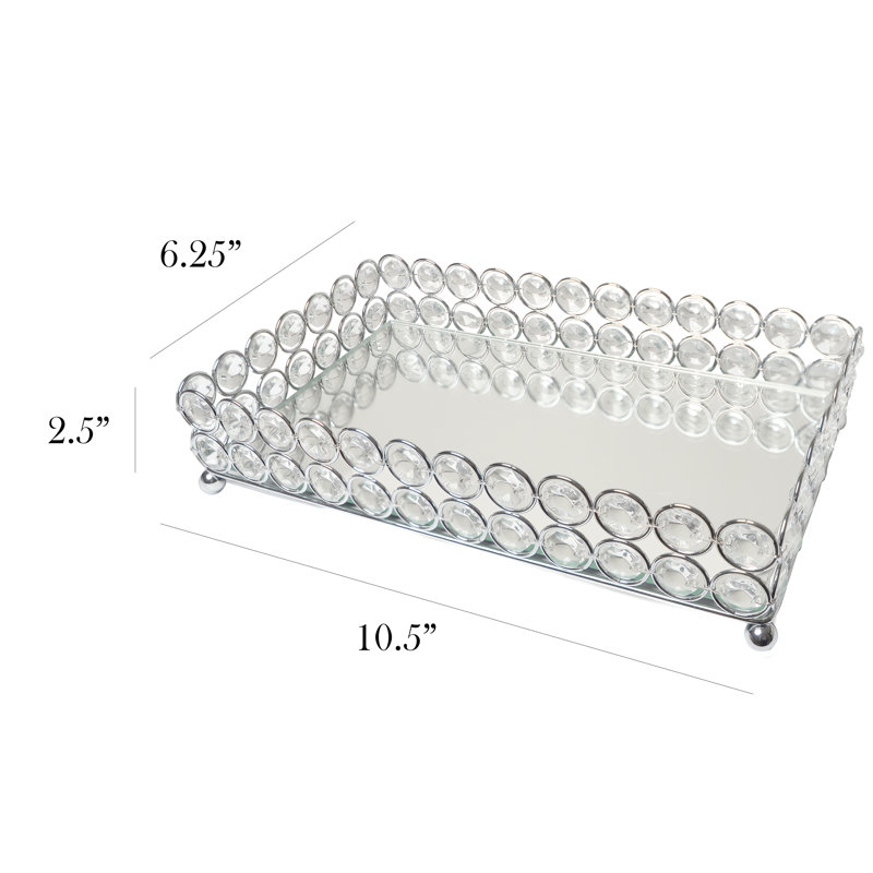 Willa Arlo™ Interiors Burlin Crystal Mirrored Jewelry or Makeup Vanity ...