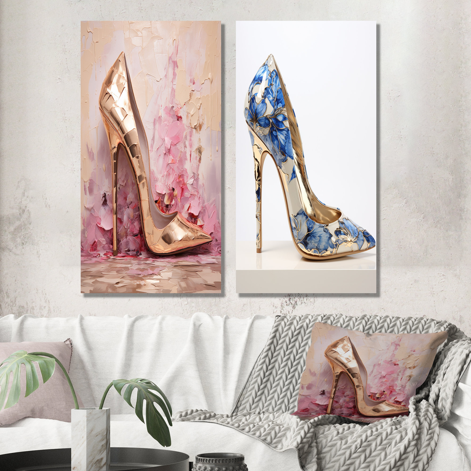 House of Hampton® Fashion Chic High Heel - Fashion High Heels Canvas ...