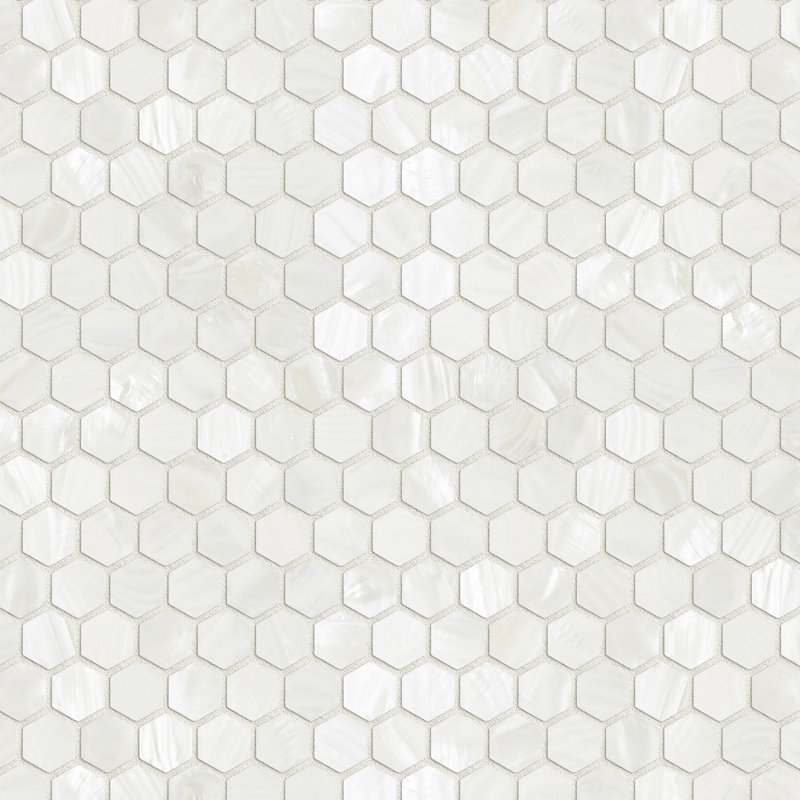 Supreme Tile Mother of Pearl 1" x 1" Seashell Honeycomb Mosaic Wall ...