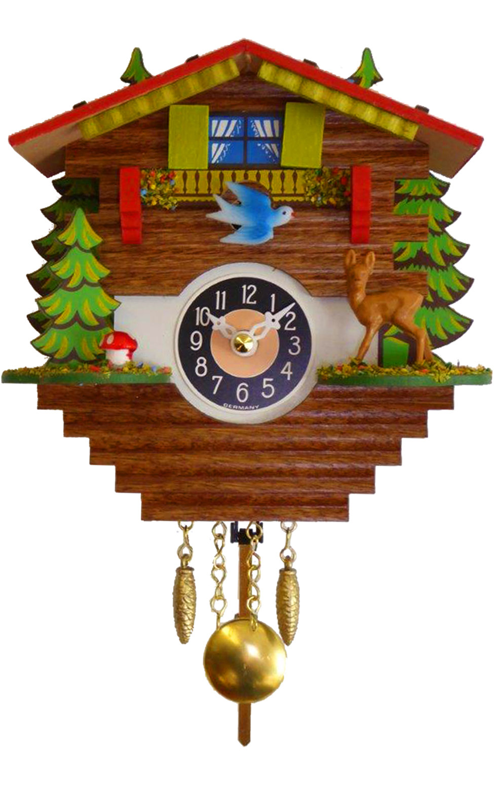 Loon Peak® Boutelle Battery Operated Wall Clock with Music and Chimes ...