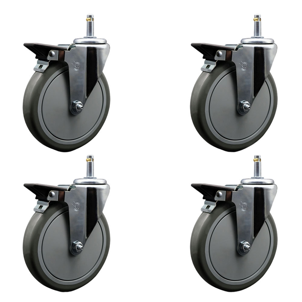 Service Caster Poly Swivel Grip Ring Stem Caster | Wayfair