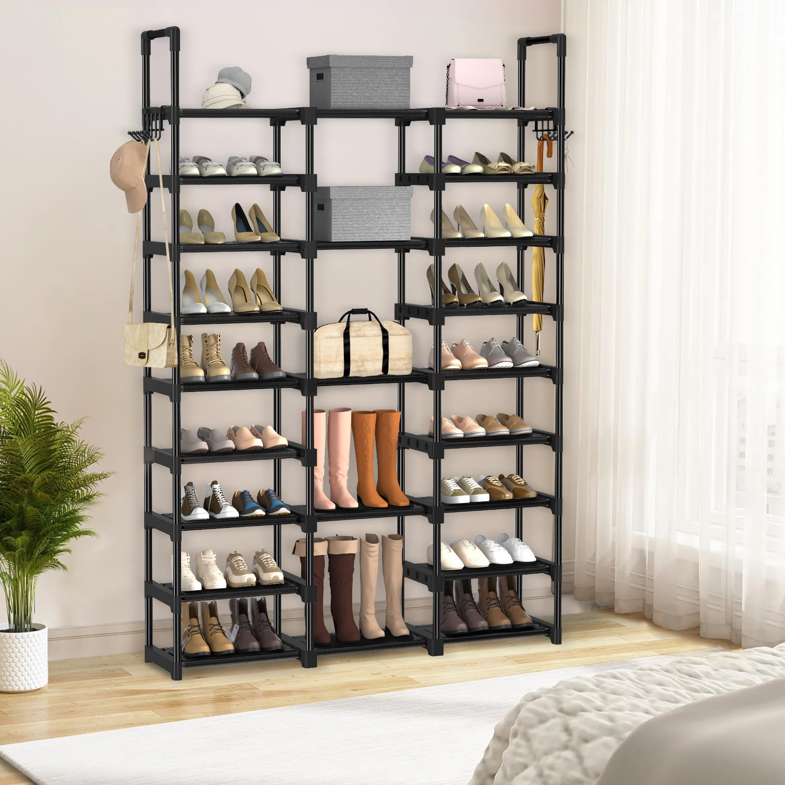 Rebrilliant 40 Pair Stackable Shoe Rack | Wayfair