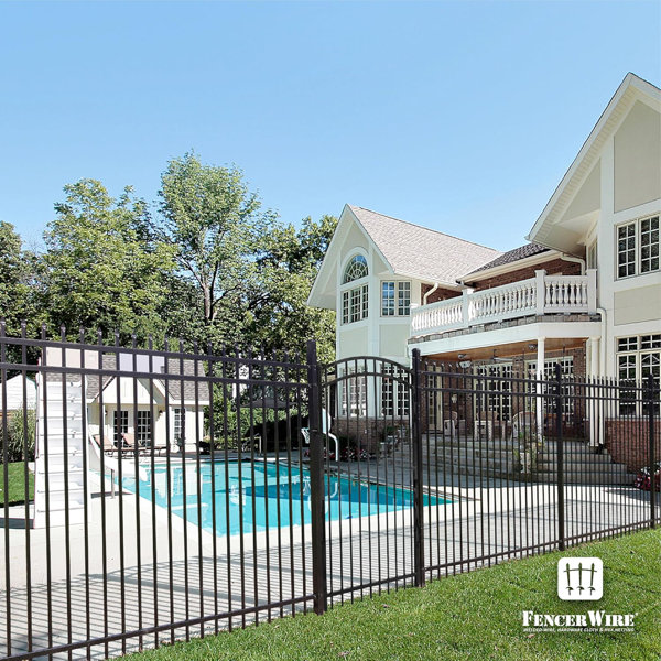 Fencer Wire Heavy Duty Arched Decorative Fence Gate with Gate Lock ...