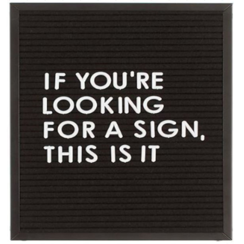 Latitude Run® Felt Free Standing Changeable Letter Board | Wayfair