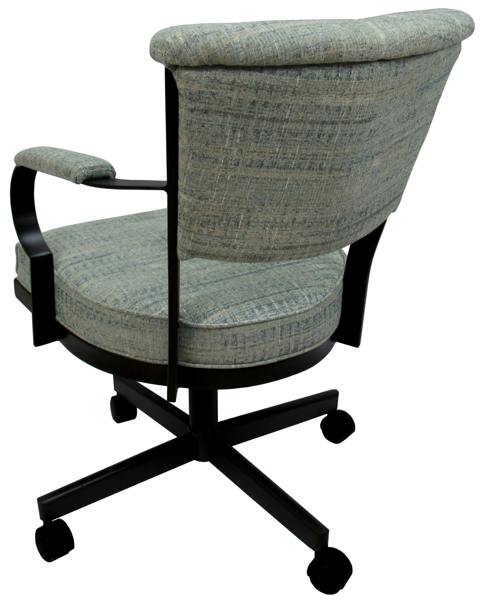 Winston Porter Geetanjali Metal Dining Caster Chair with Arms | Wayfair
