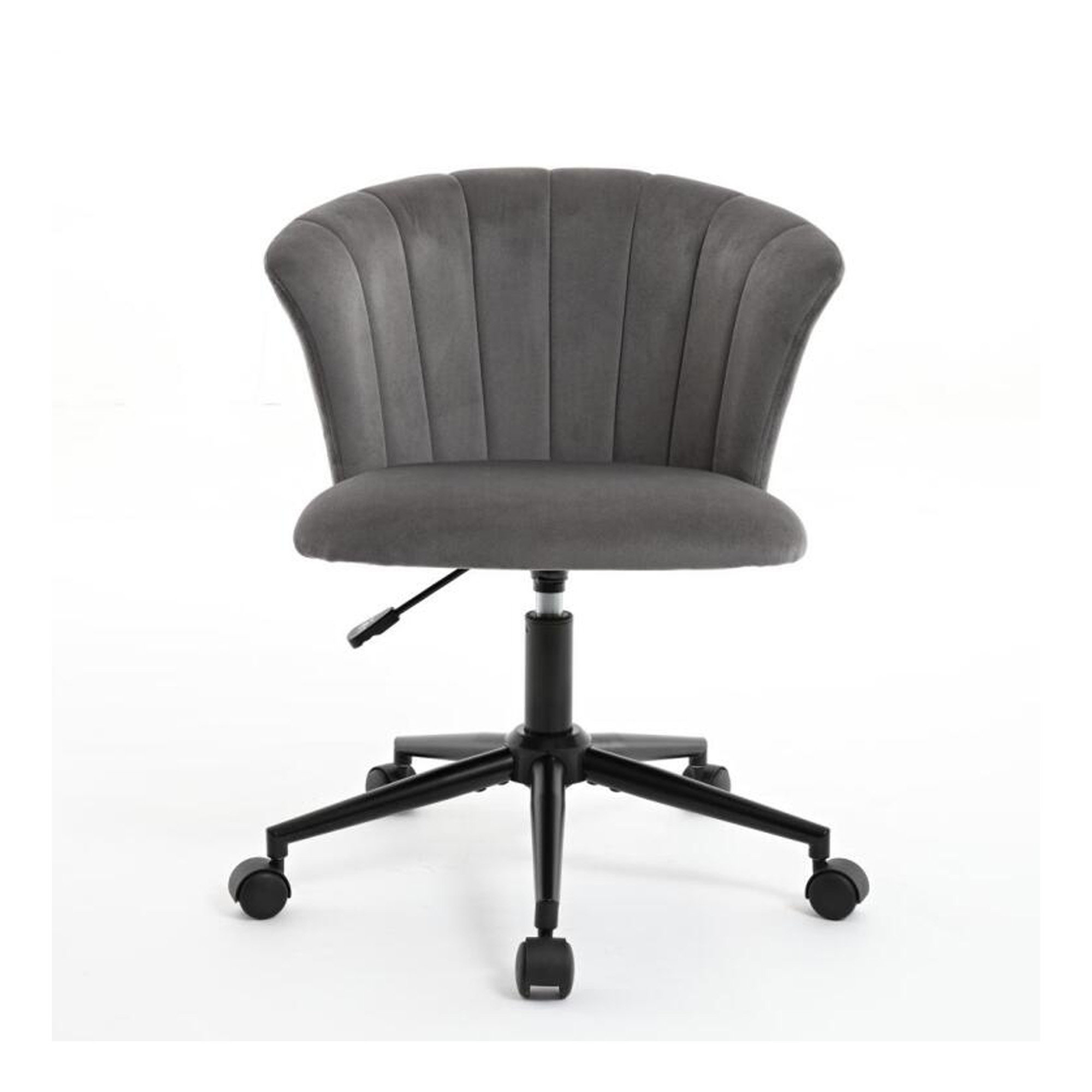 George Oliver Home Office Chair, Velvet Fabric Swivel Flower Shape ...