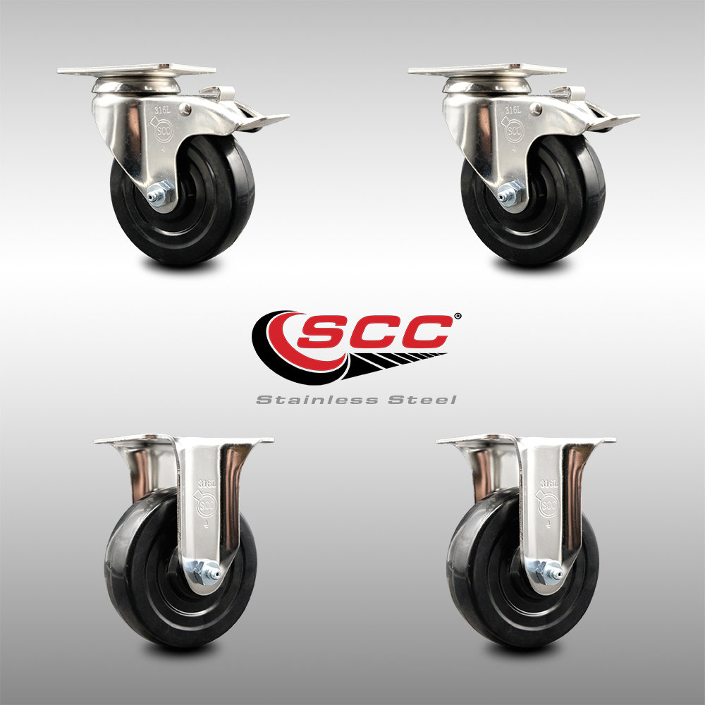 Service Caster Soft Rubber Casters | Wayfair