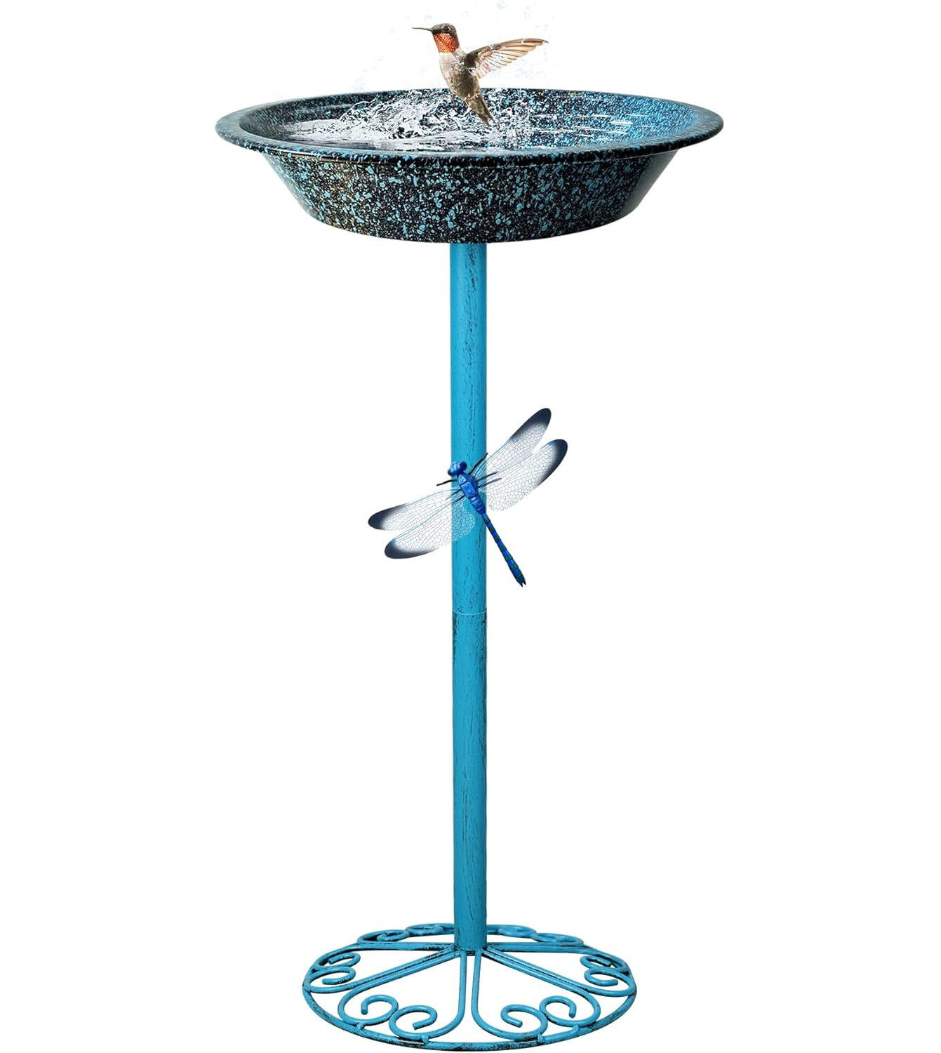Rosecliff Heights Freestanding Bird Bath Metal Birdbaths Birdfeeder ...