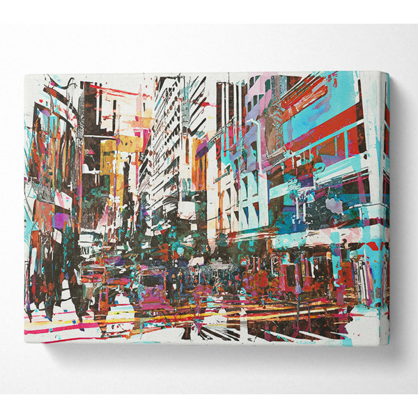 Marlow Home Co. Abstract City Art - Wrapped Canvas Art Prints | Wayfair ...