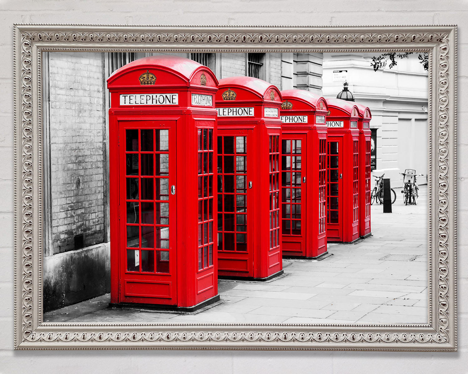 Bright Star Red Telephone Box Lineup - Single Picture Frame Art Prints ...