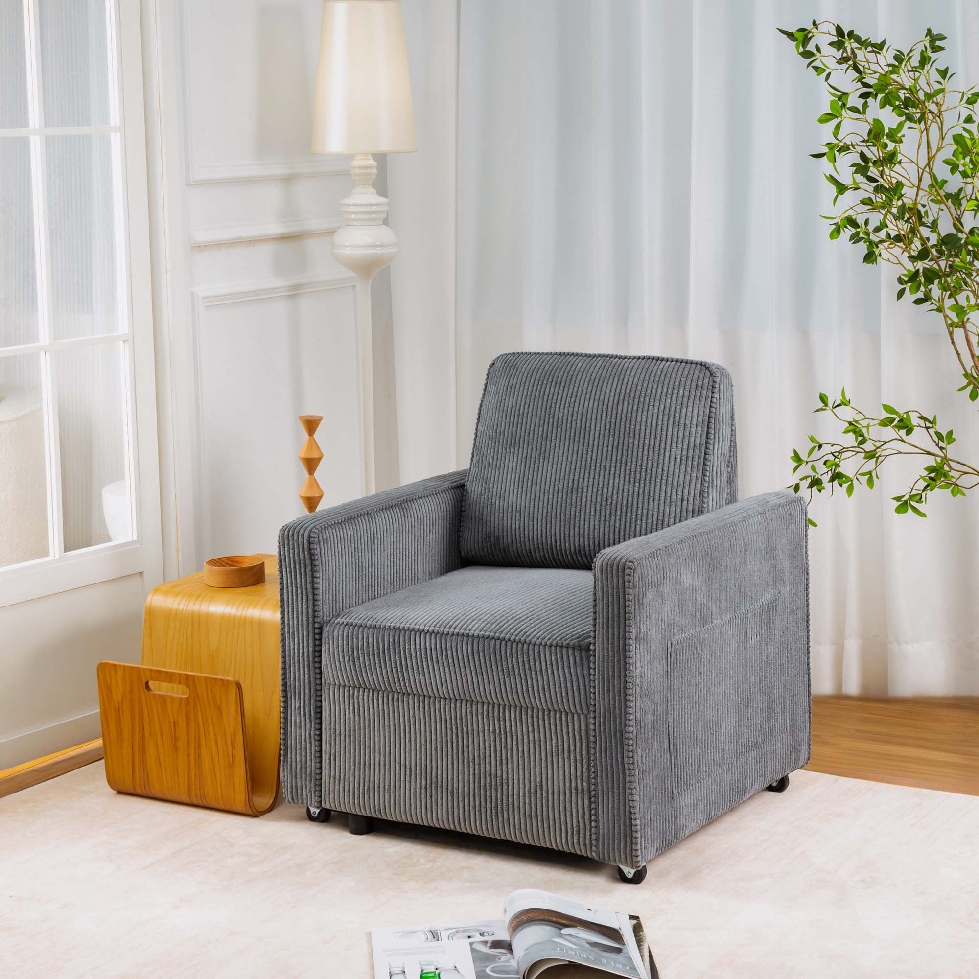 Ebern Designs Retractable 3 Seater Sofa,Suitable For Living Rooms ...