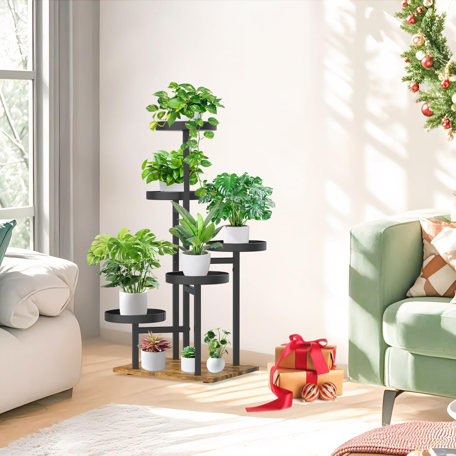 17 Stories 5 Tier Plant Stand Indoor, Corner Tiered Plant Stands For ...
