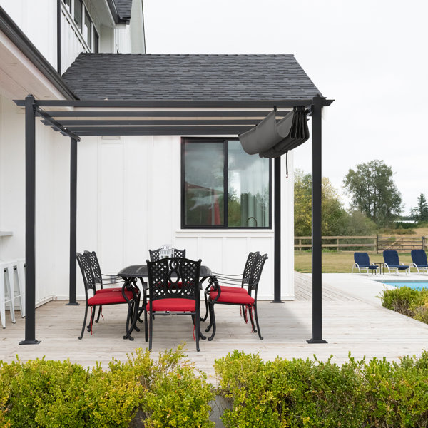 Outopee 13 Ft. W x 10 Ft. D Metal Pergola with Canopy & Reviews | Wayfair