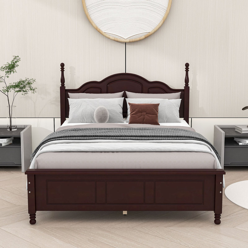 Alcott Hill® Brochan Wood Platform Bed with Headboard | Wayfair