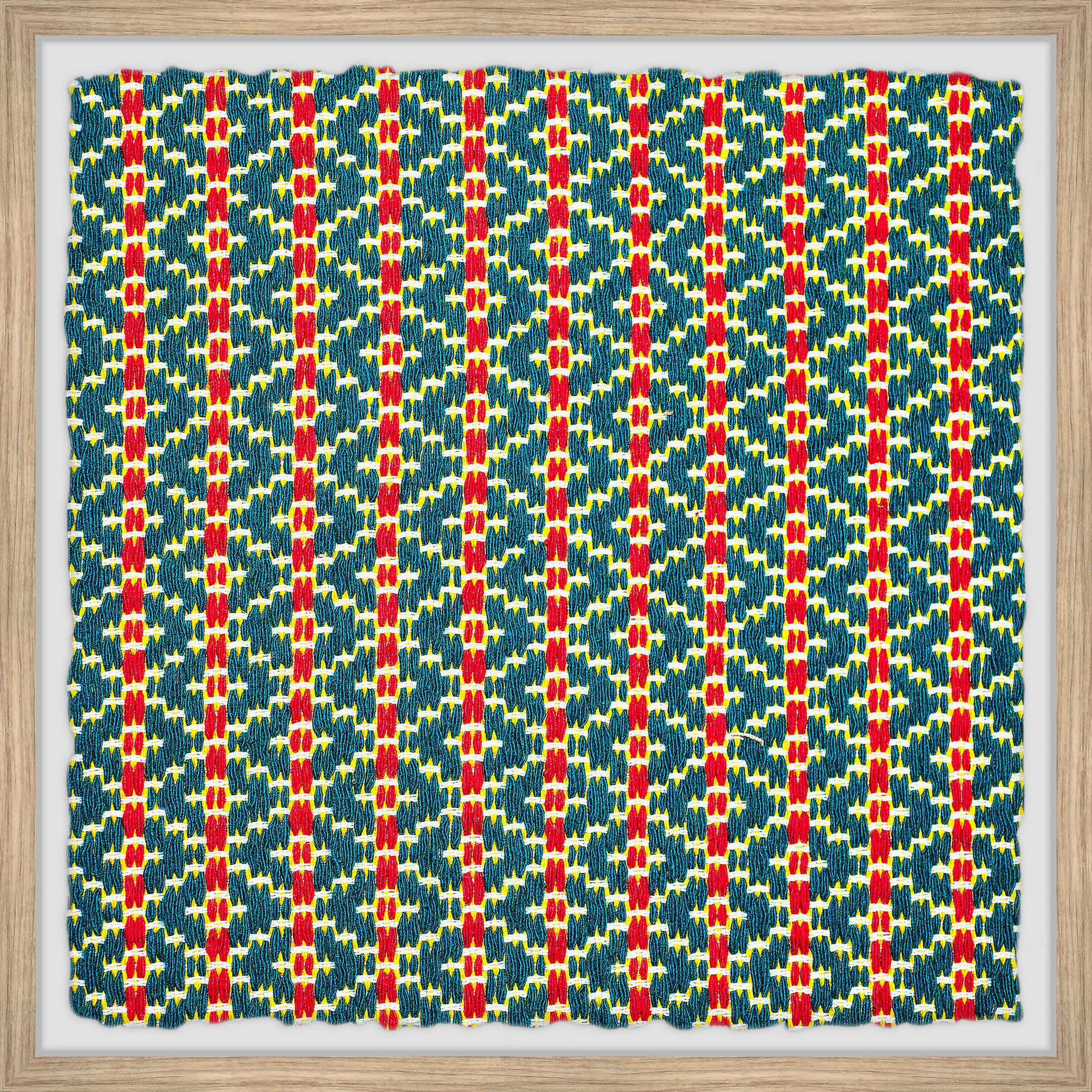 Union Rustic Blue and Red Patterns - Picture Frame Photograph | Wayfair