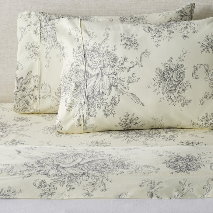 Birch Lane™ Benedictine 100% Cotton Toile Sheet Set & Reviews | Wayfair
