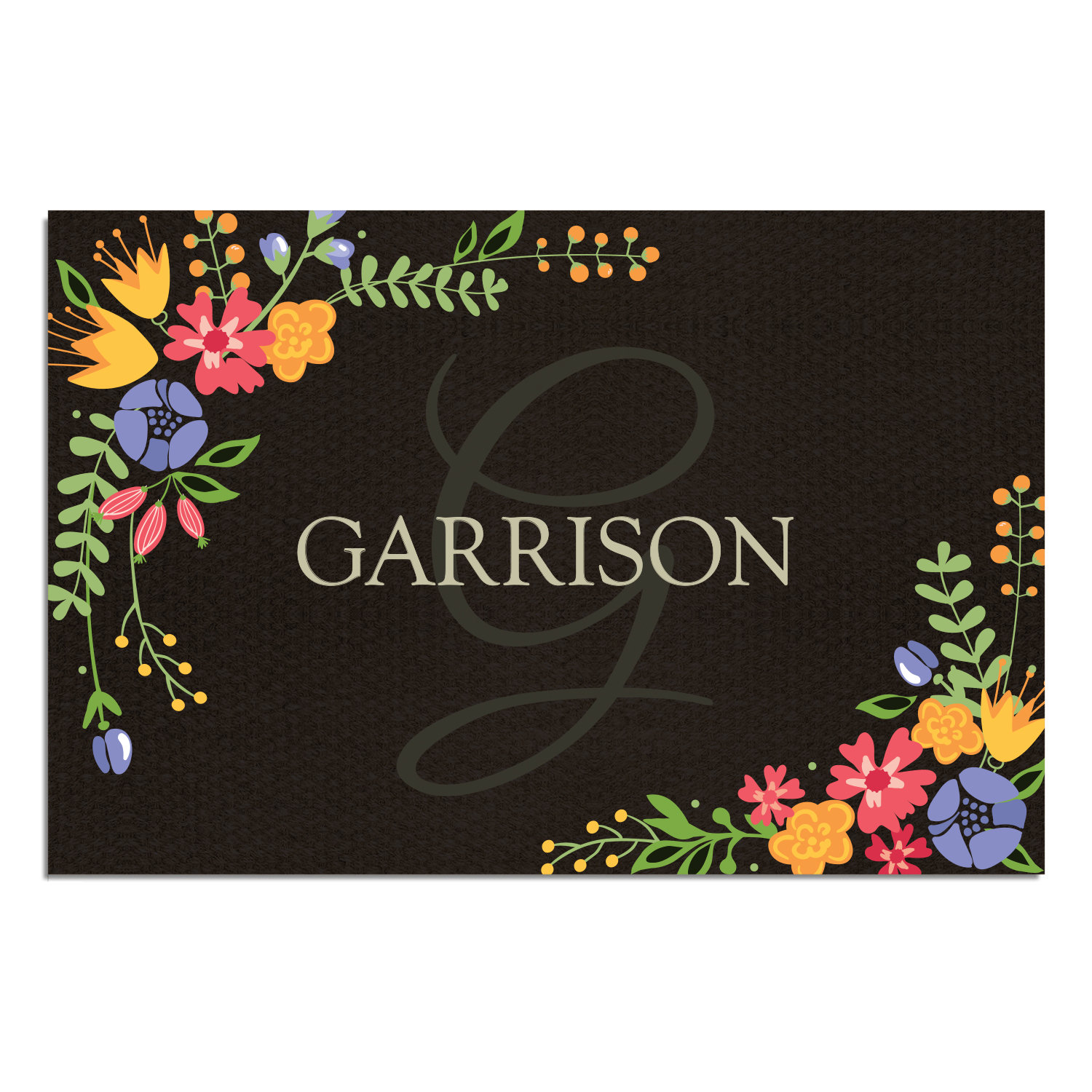 Trinx Deonka Spring Flowers 27" x 18" Non-Slip Outdoor Door Mat | Wayfair