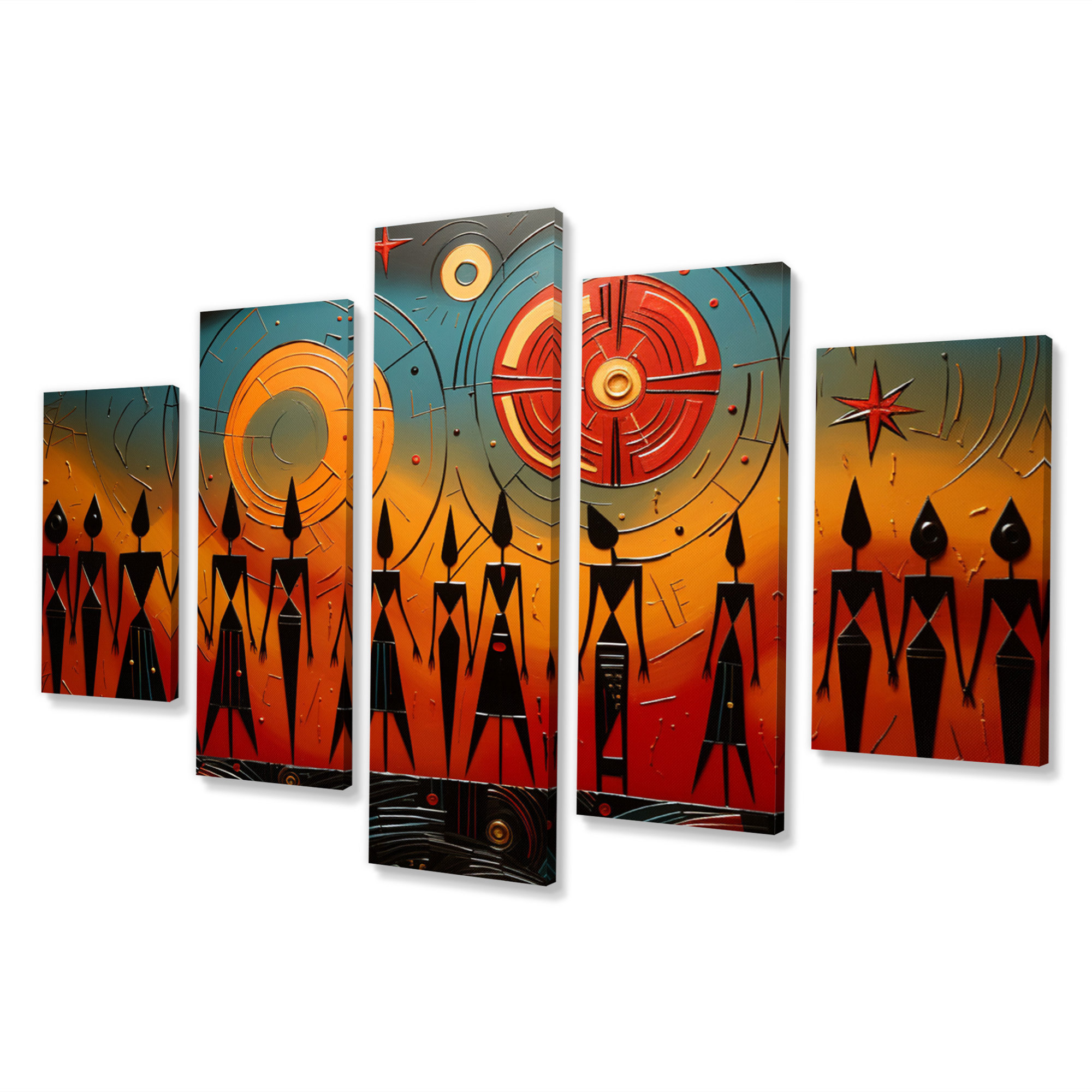 Design Art African Tribal Rhythms VI - African Tribes Wall Art Print ...