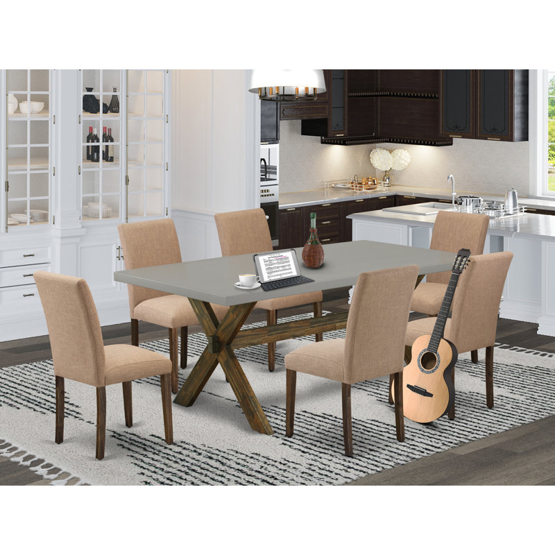 Greyleigh™ Colyt 7 - Piece Solid Wood Trestle Dining Set | Wayfair
