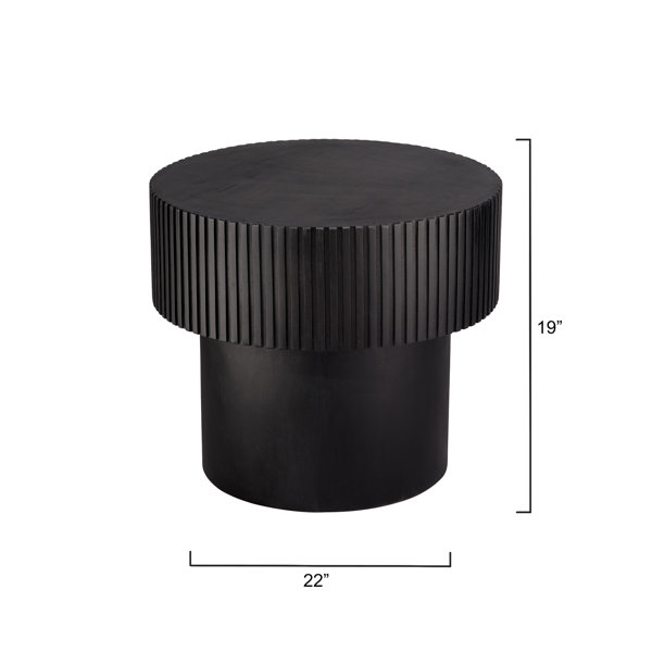 Jamie Young Company Notch Solid Wood Round Block End Table | Wayfair