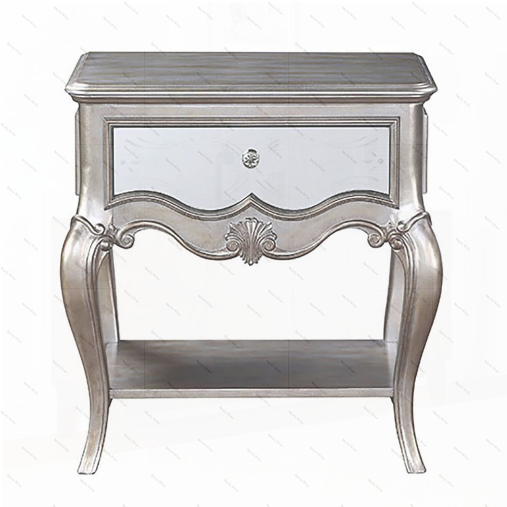 Rosdorf Park Antique Champagne Nightstand with 1-Drawer | Wayfair