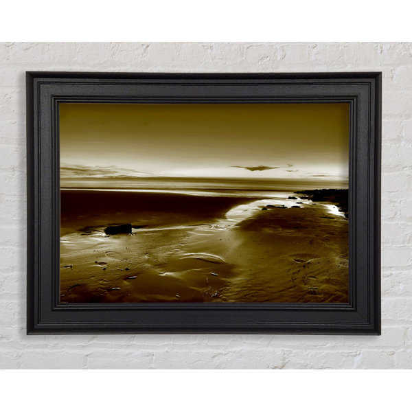 Highland Dunes Calming Olive Ocean Framed Print | Wayfair.co.uk