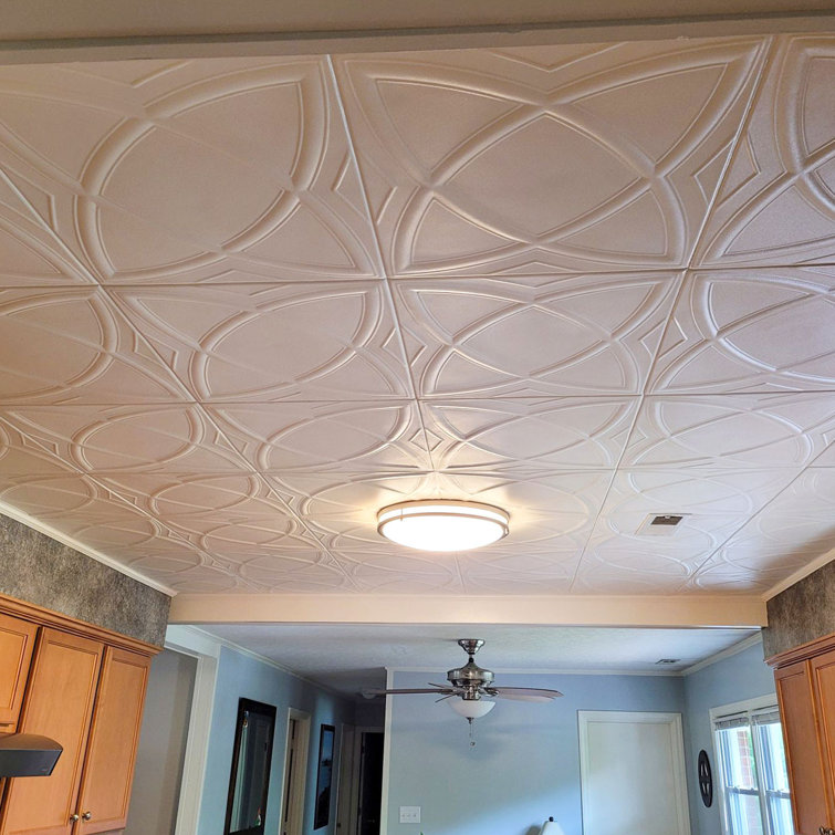 A La Maison Ceilings Elliptical Illusion 1.6 Ft. X 1.6 Ft. Glue-up ...